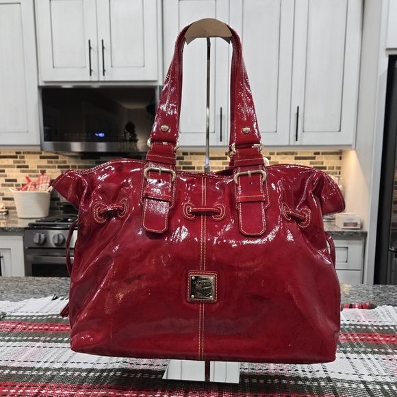 Dooney & Bourke | Bags | Dooney Bourke Glossy Red Tote | Poshmark